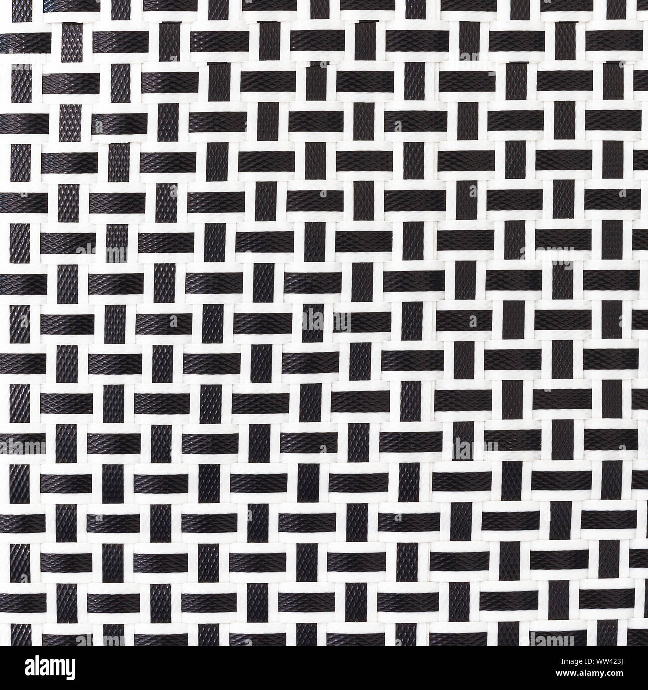 Black and white plastic weave texture background Stock Photo - Alamy