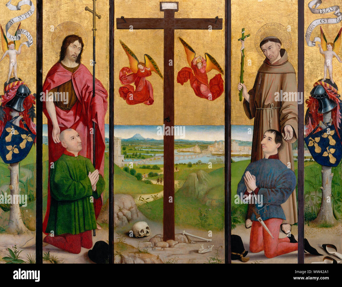 The Perussis Altarpiece - Circle of Nicolas Froment, 1480 Stock Photo ...