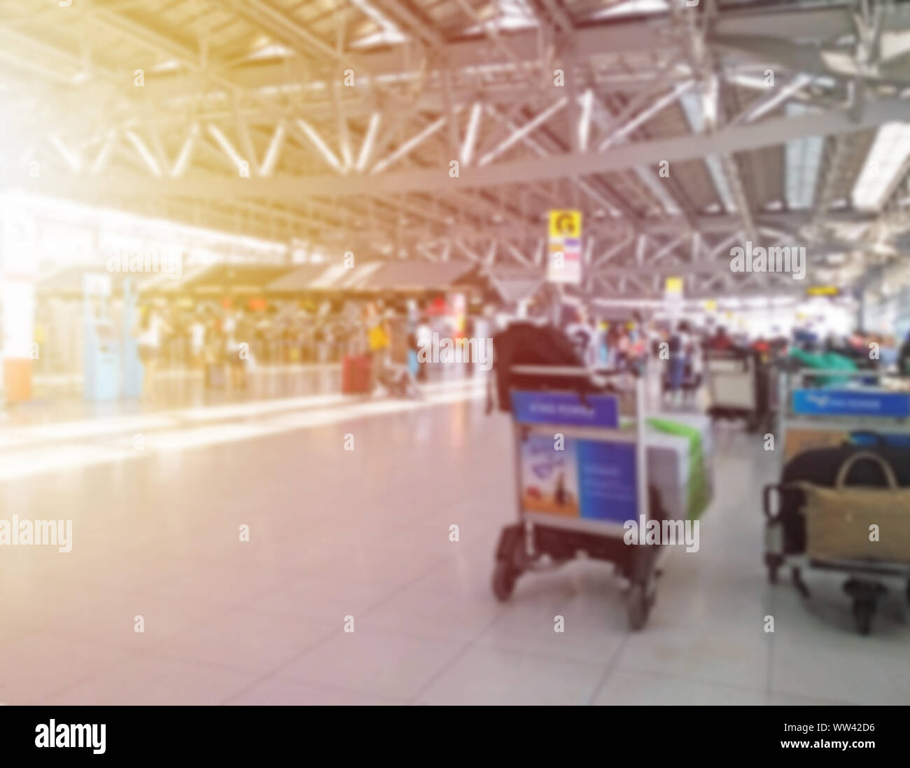 Airport terminal blur background, passenger travel to destination Stock ...