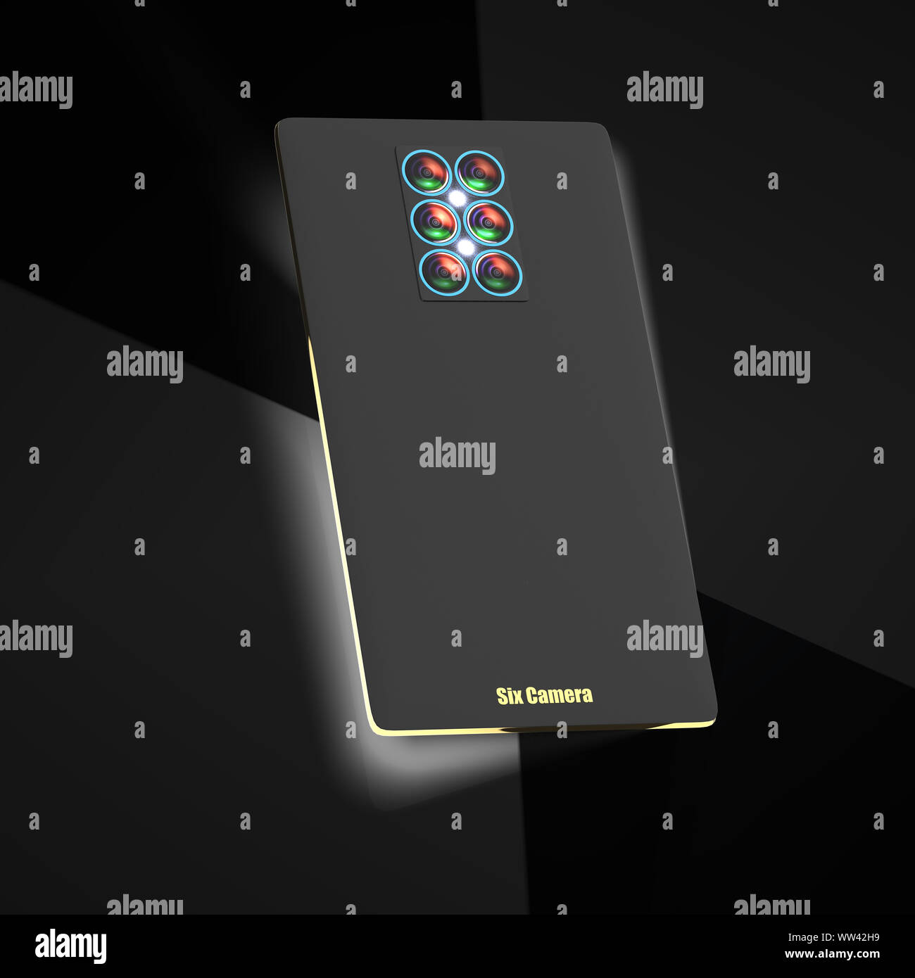 The 3d rendering of mutilple camera smartphone system concept Stock ...