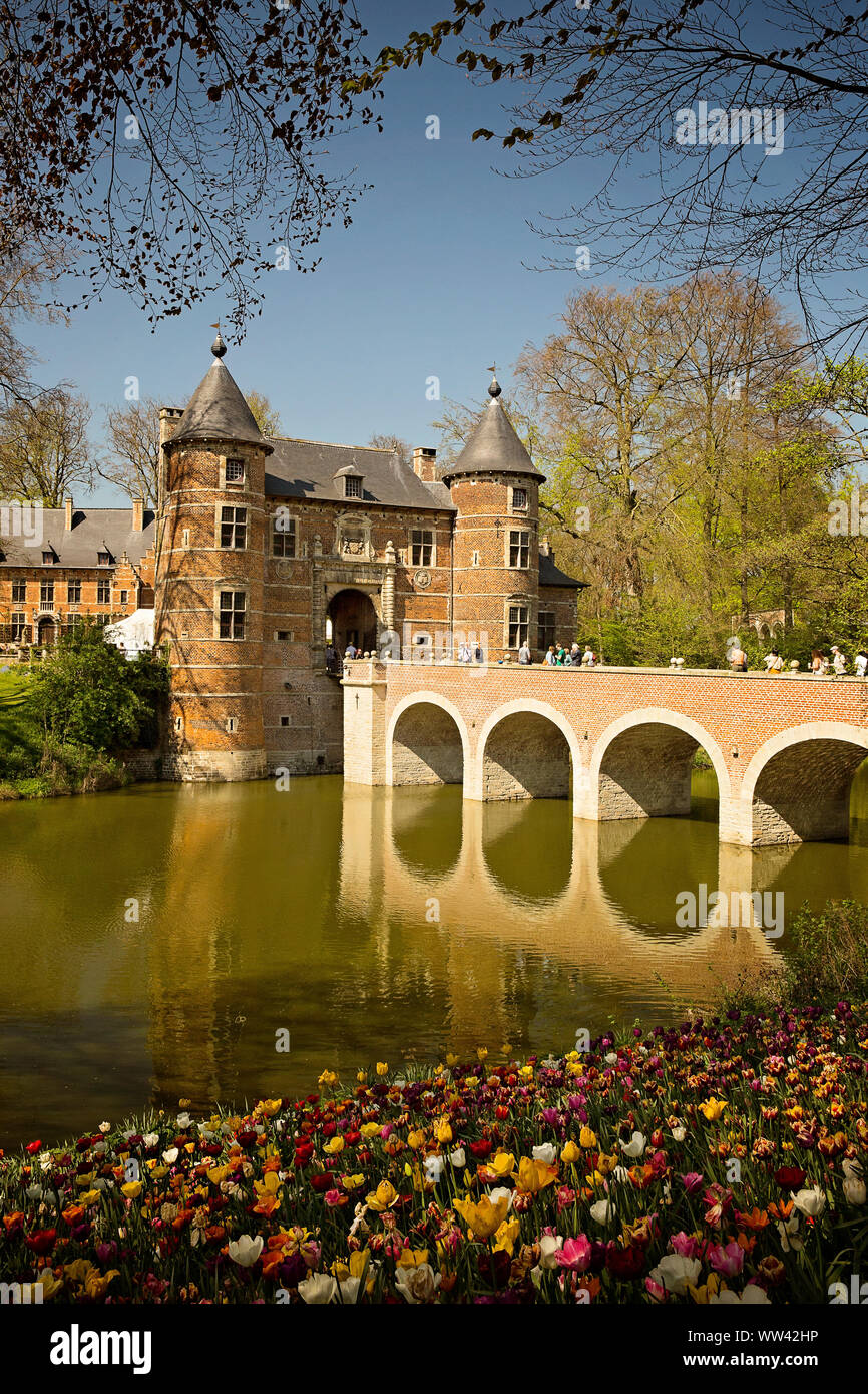 Groot-Bijgaarden Castle, Belgium is a tourist destination filled with ...