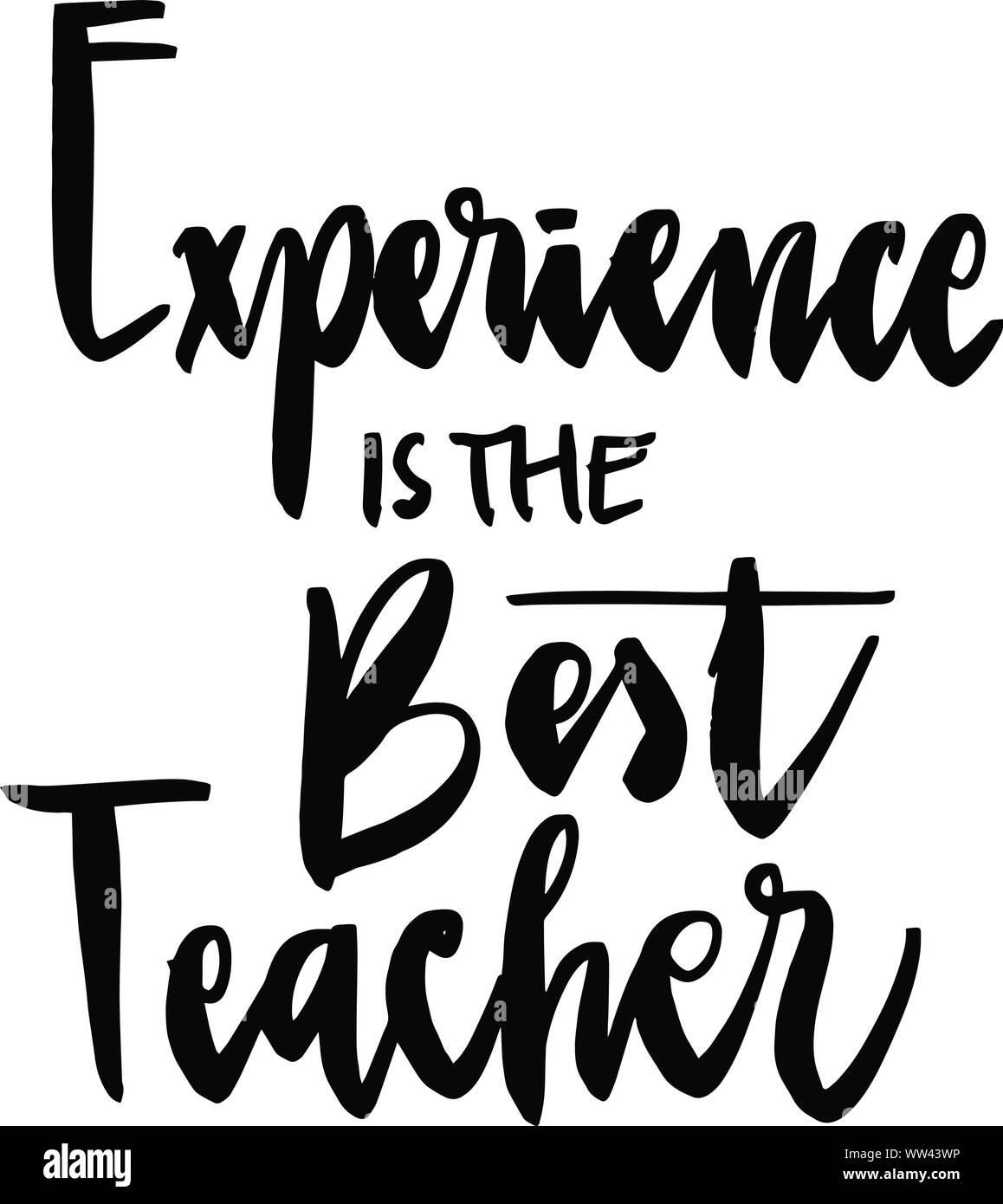 Lettering words - Experience is the best teacher Stock Vector Image ...