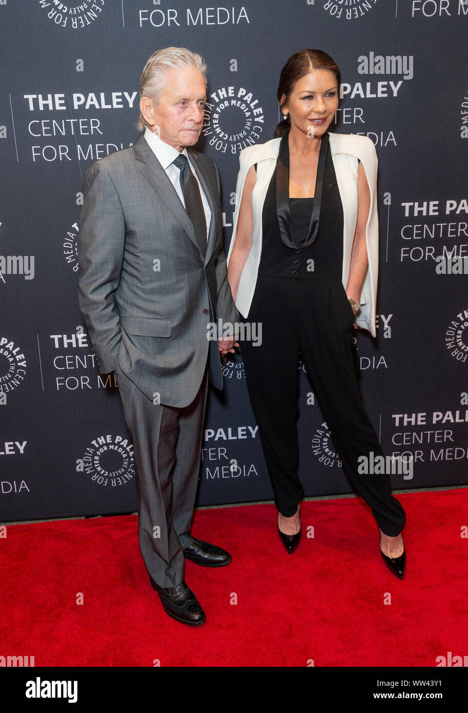 New York, NY - September 12, 2019: Michael Douglas, Catherine Zeta ...