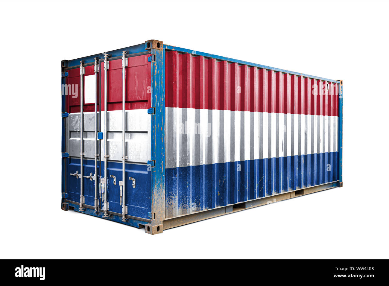 The concept of Netherlands export-import, container transporting and ...