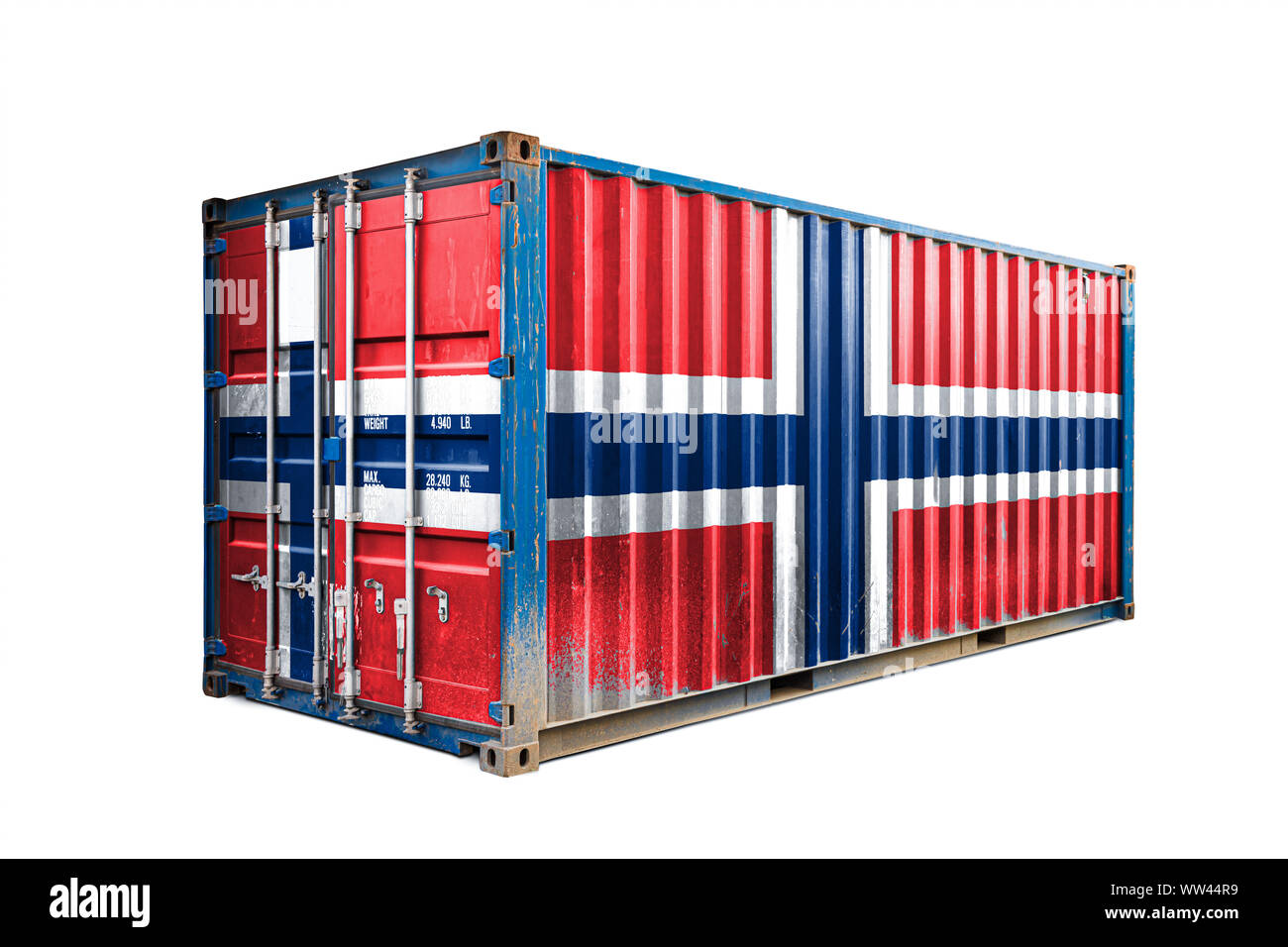 The concept of Norway export-import, container transporting and ...