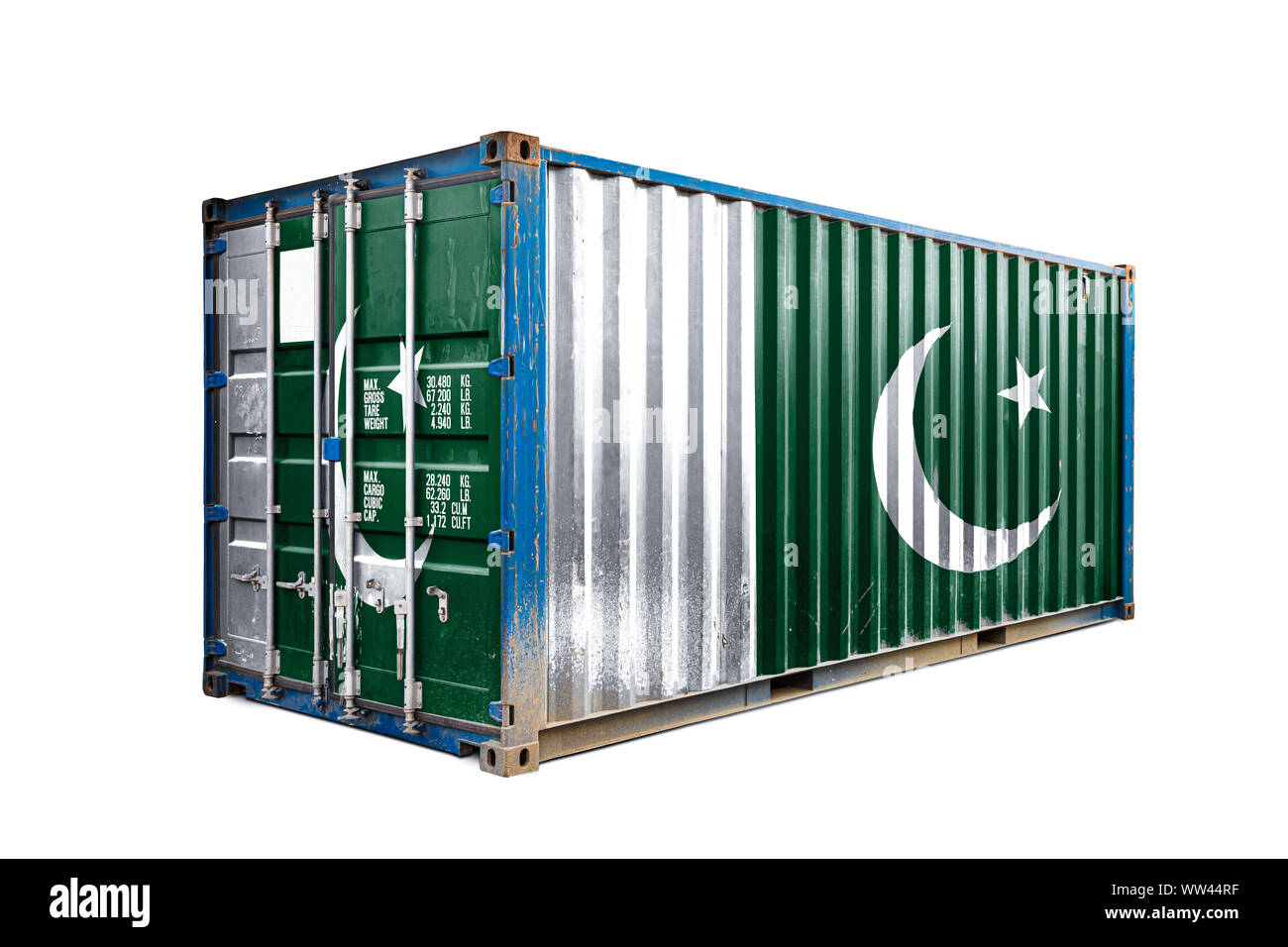 The concept of Pakistan export-import, container transporting and ...