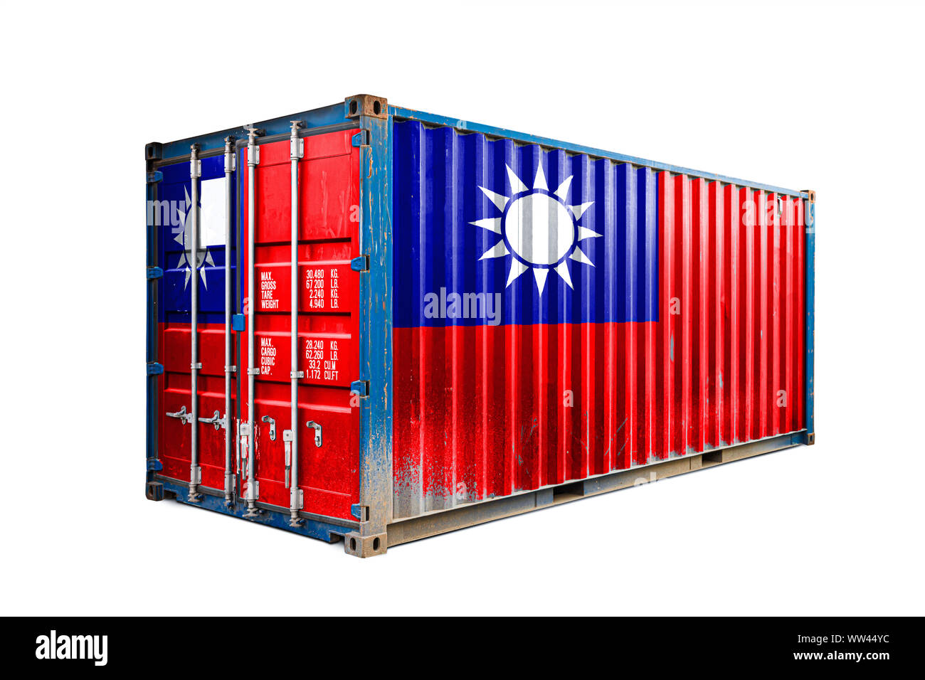 The concept of Taiwan export-import, container transporting and ...