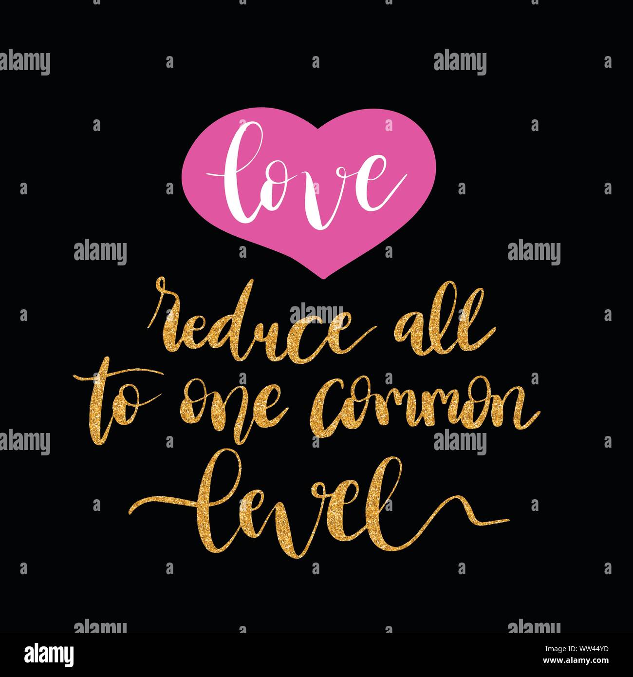 Lettering words in gold glitter. Vector background illustration for ...