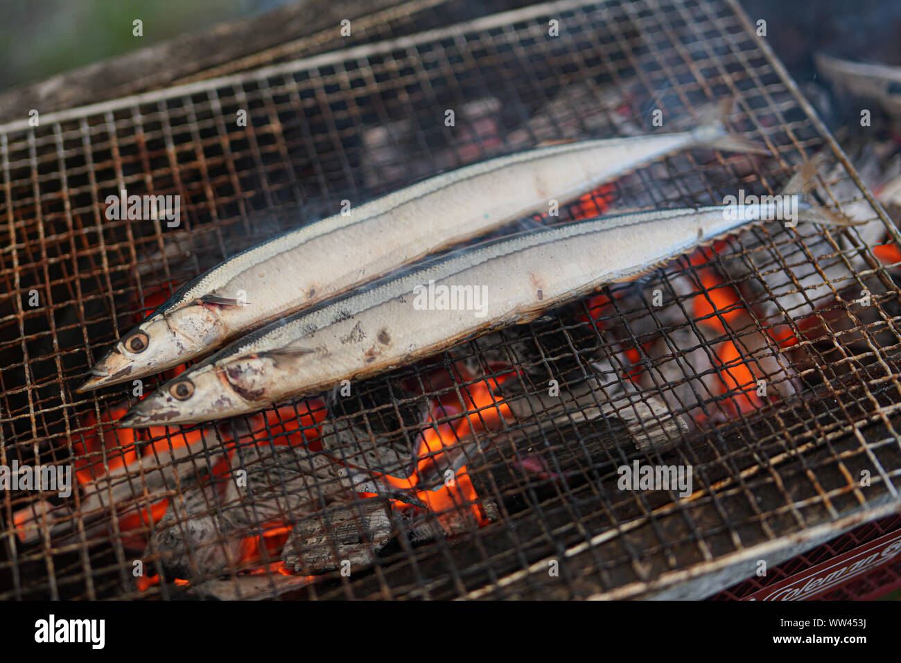 Broiled saury salt hi-res stock photography and images - Alamy