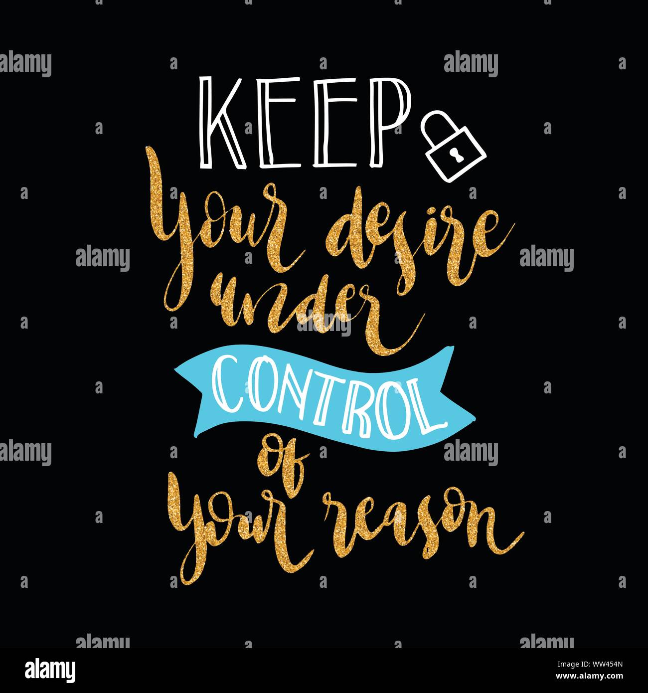 Lettering words in gold glitter. Vector background illustration for ...