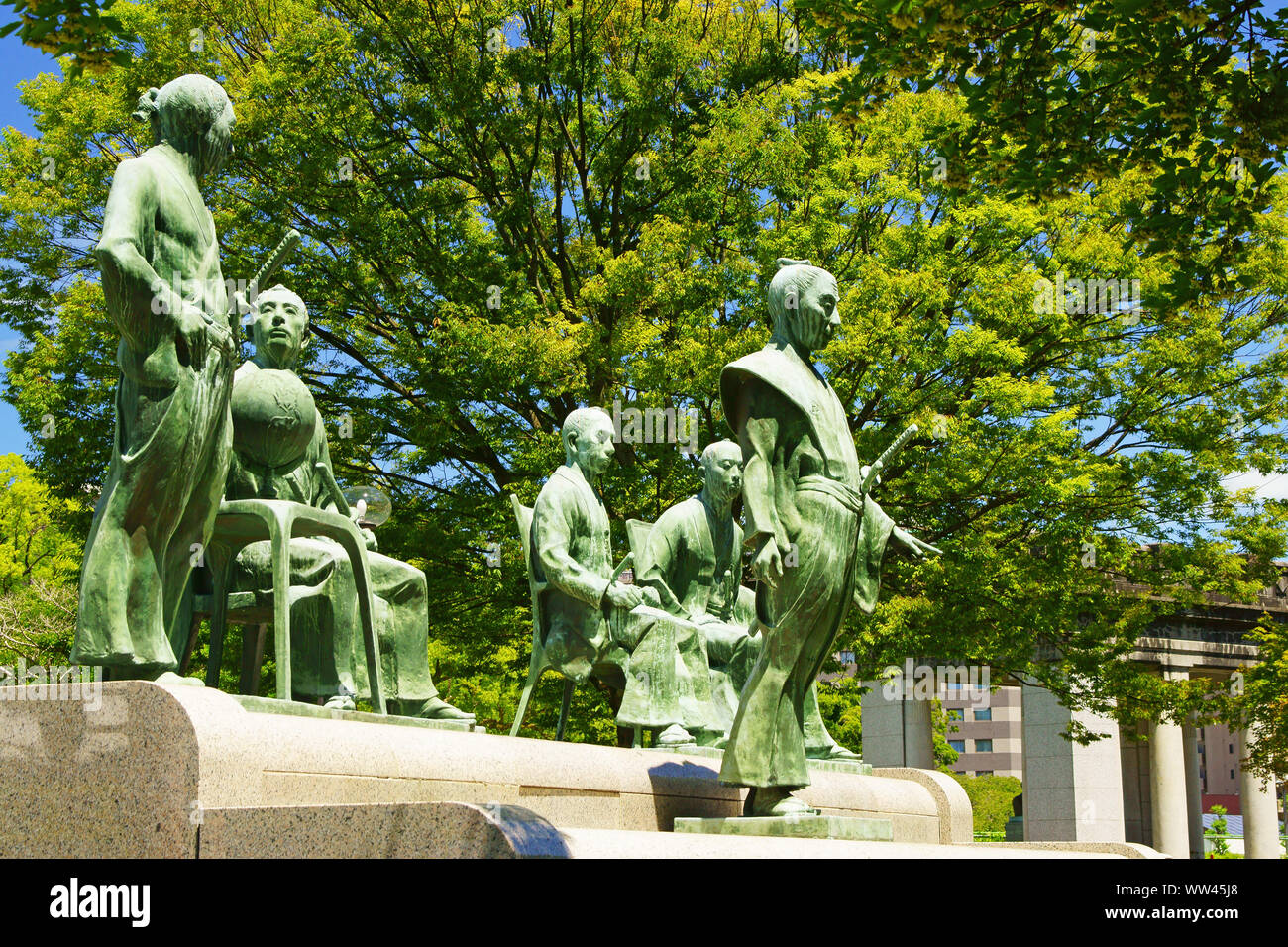 Statue of Yokoi Shonan and Ishin shishi Stock Photo - Alamy
