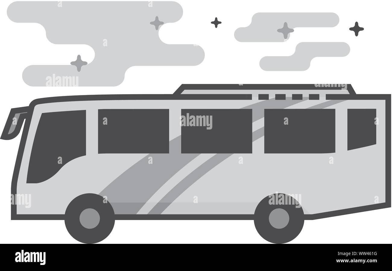 Car icon in flat outlined grayscale style. Vector illustration Stock ...