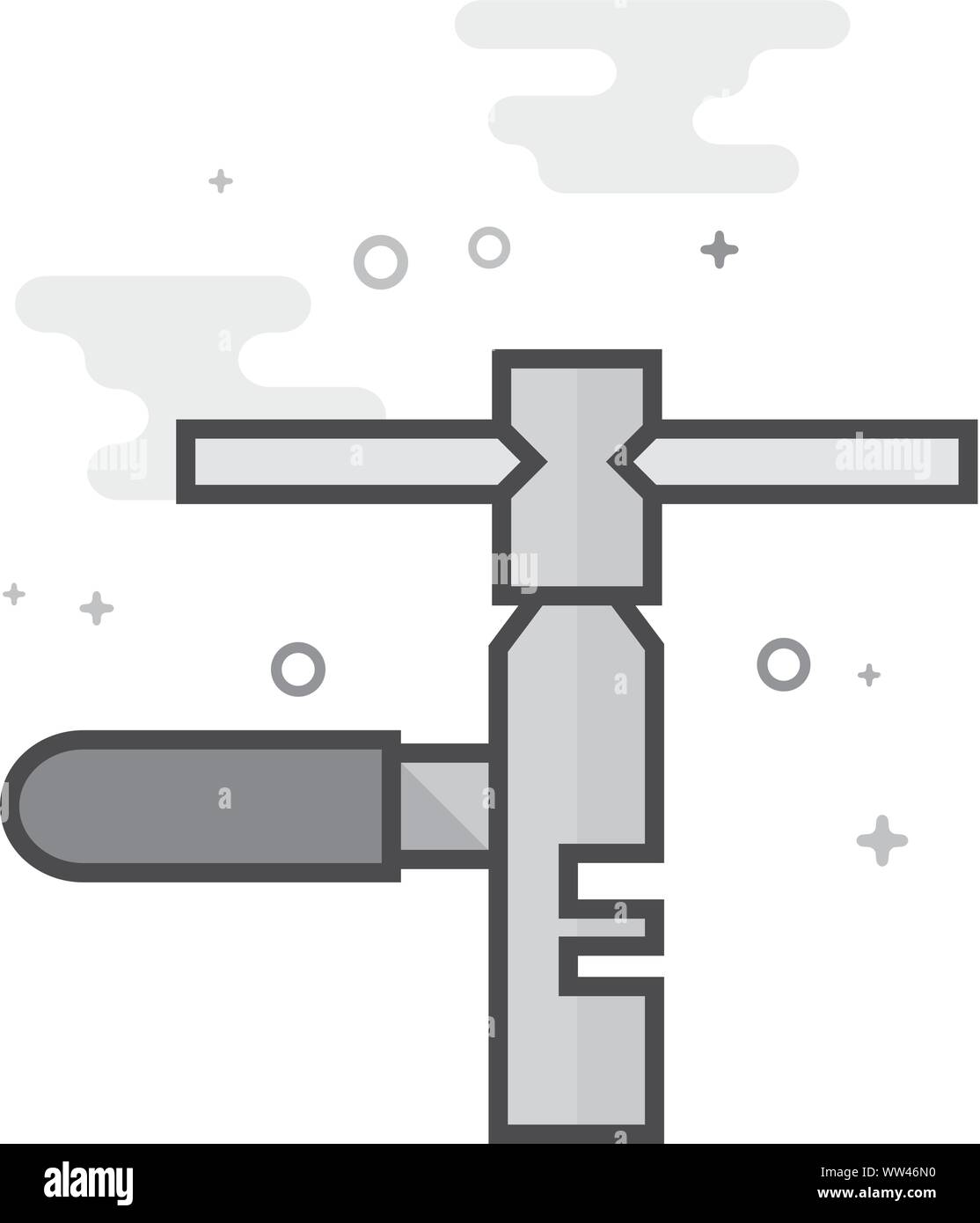 Chain icon in flat outlined grayscale style. Vector illustration Stock ...