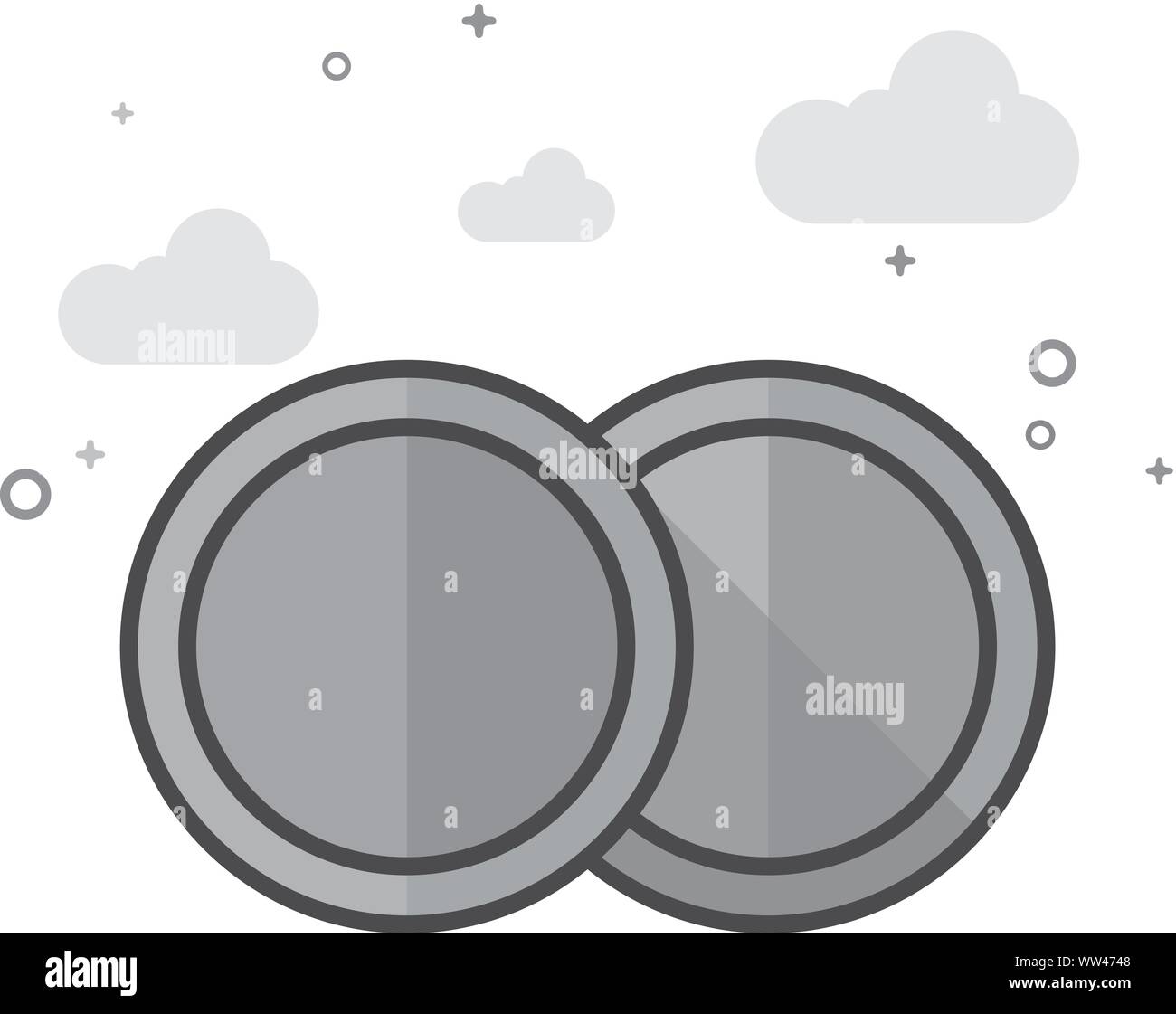 Camera filter icon in flat outlined grayscale style. Vector ...