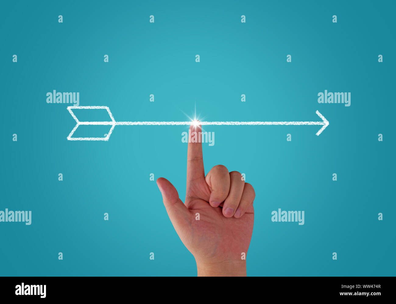 Business alignment concept, strategy and planning, hand and arrow on ...