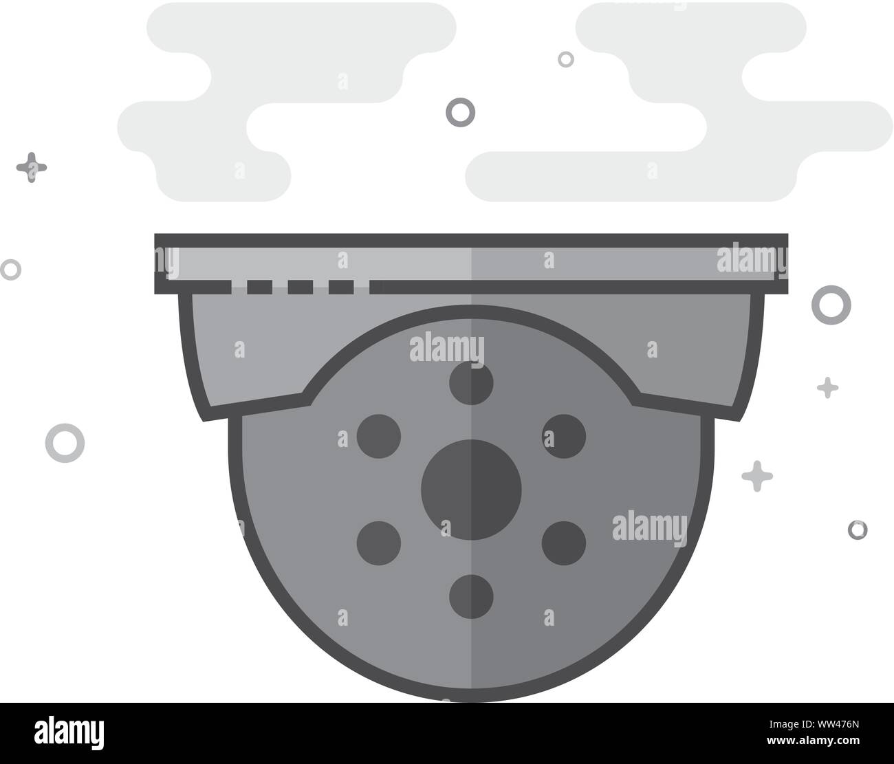 Camera icon in flat outlined grayscale style. Vector illustration Stock ...
