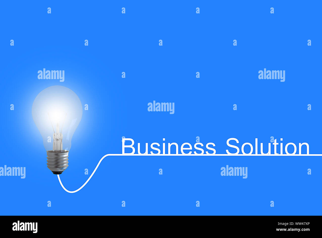 Light bulb with blue background hi-res stock photography and images - Alamy