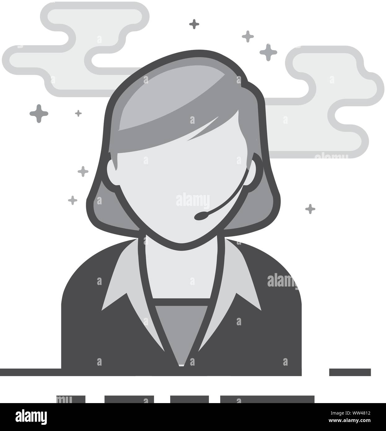 Headphone receptionist Cut Out Stock Images & Pictures - Alamy