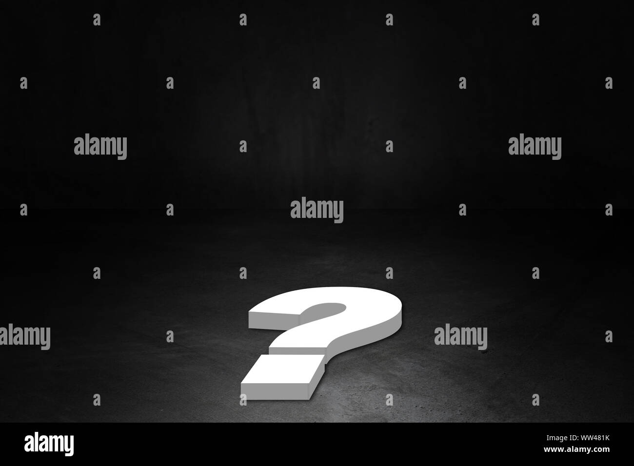 Business solution, problem concept, question on dark background Stock ...