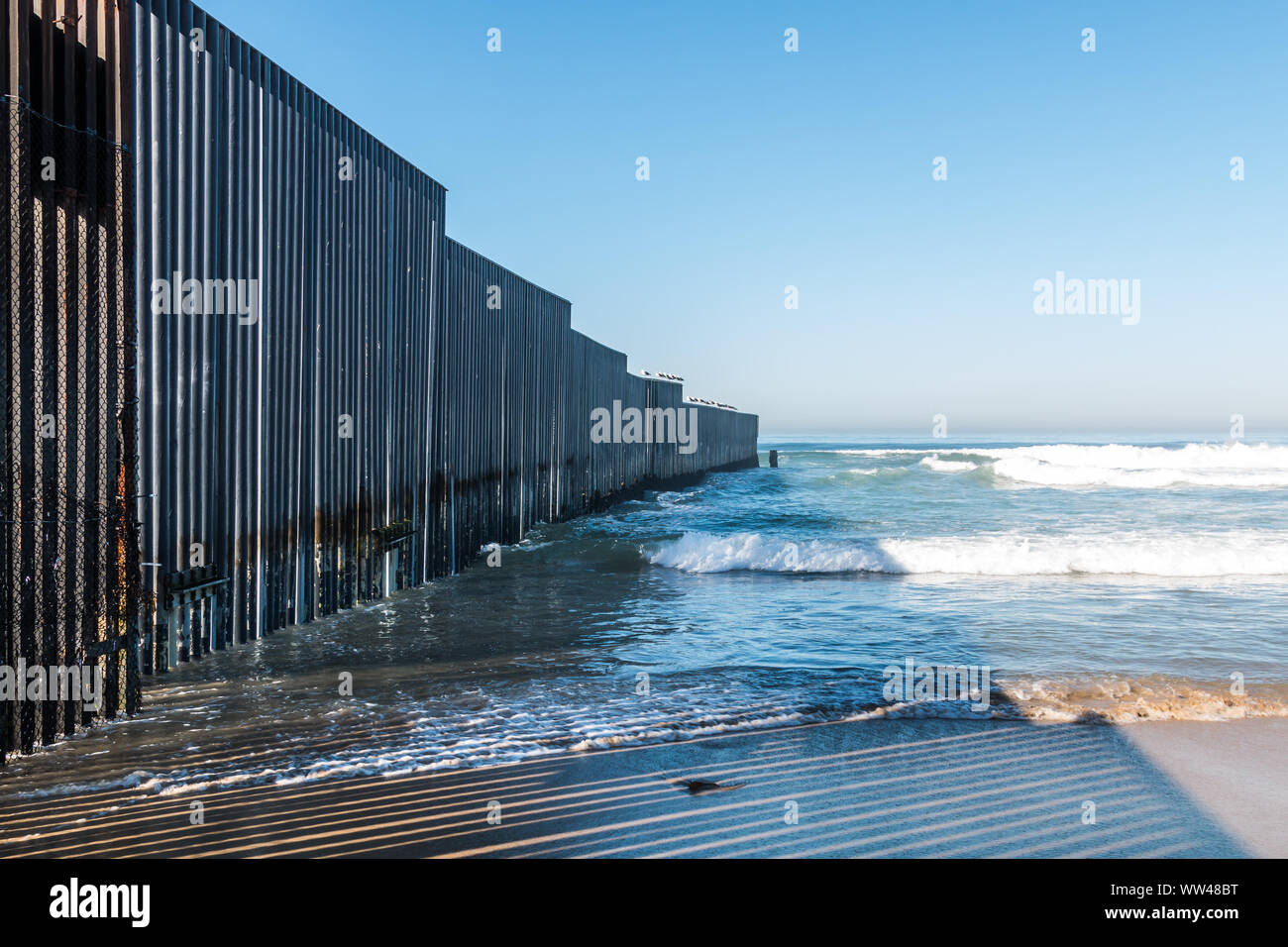 Border Field State Park beach in San Diego, California with the ...