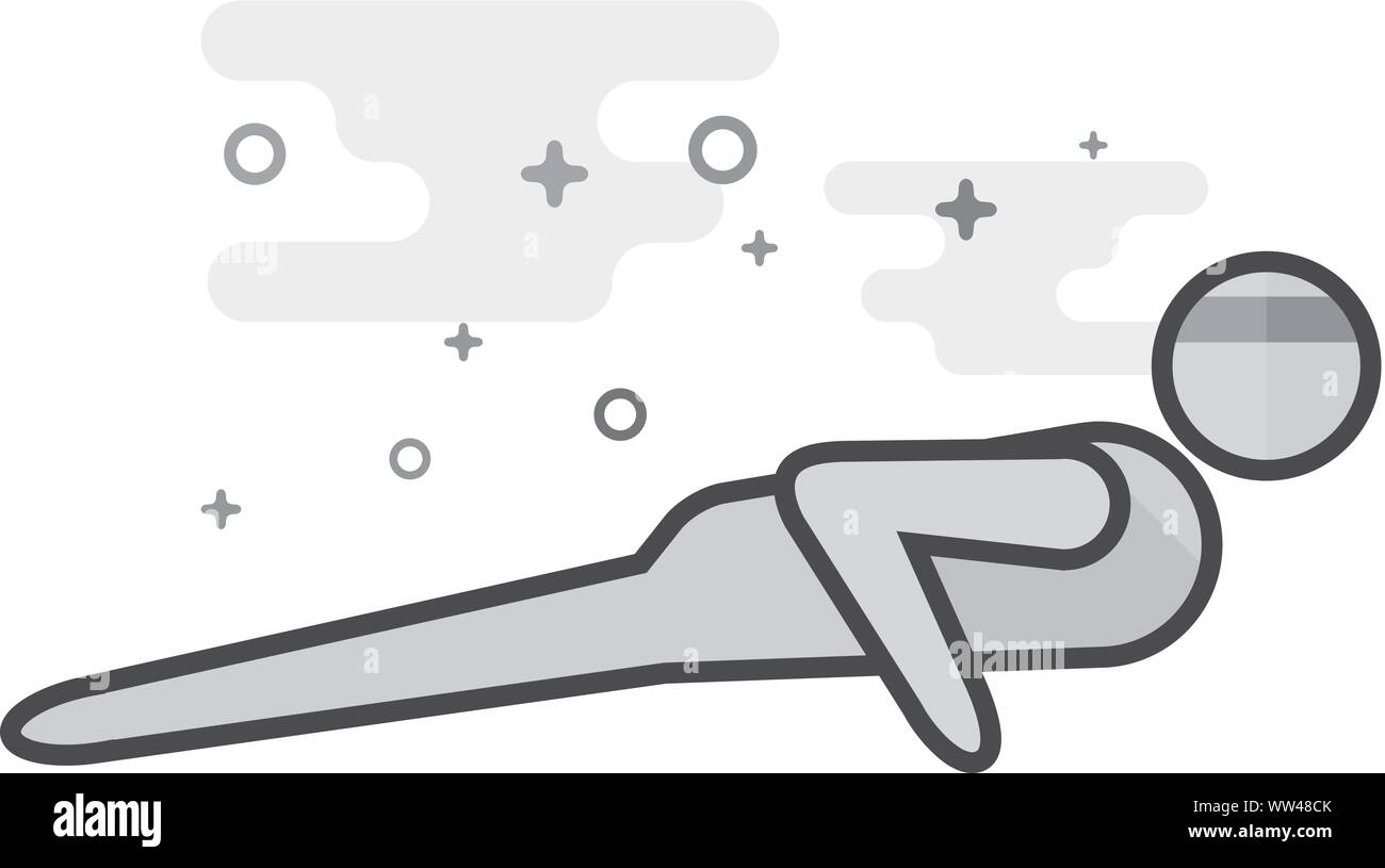 Push up icon in flat outlined grayscale style. Vector illustration ...