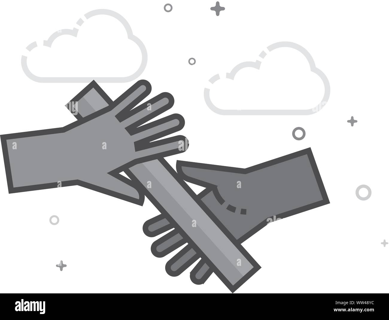 Relay run icon in flat outlined grayscale style. Vector illustration ...