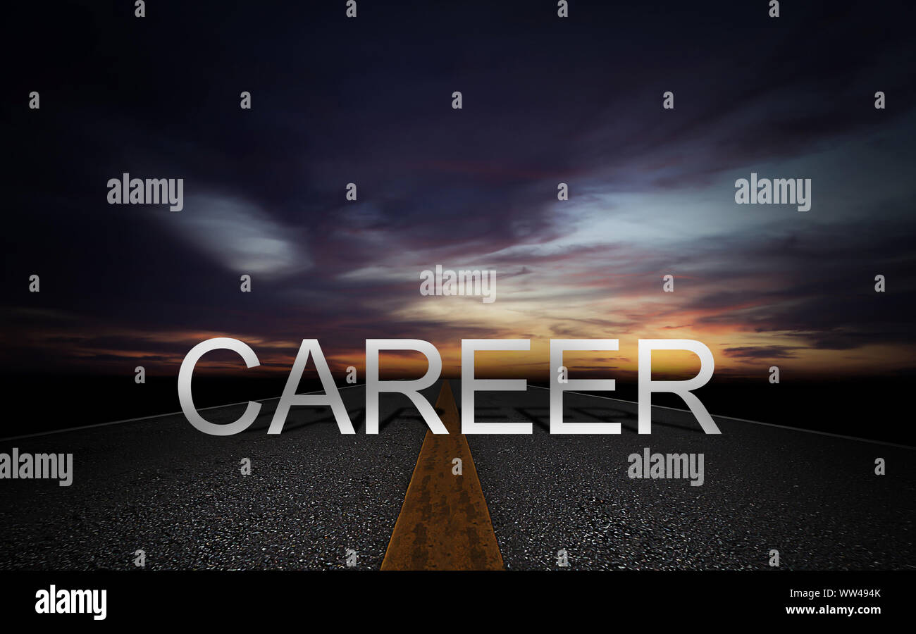 Career path concept, human resource management, job promotion, road to ...