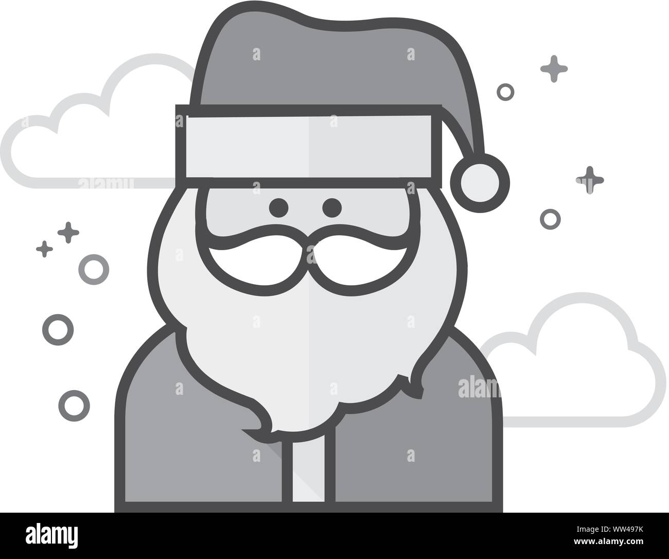 Grayscale Santa