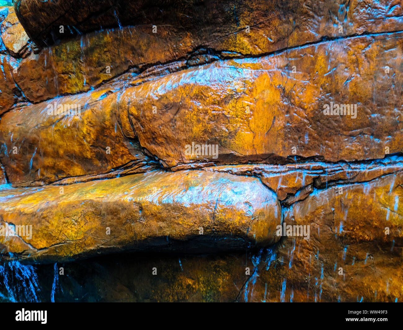 beautiful waterfall at the moderne center of Miraflores Lima Peru Stock ...