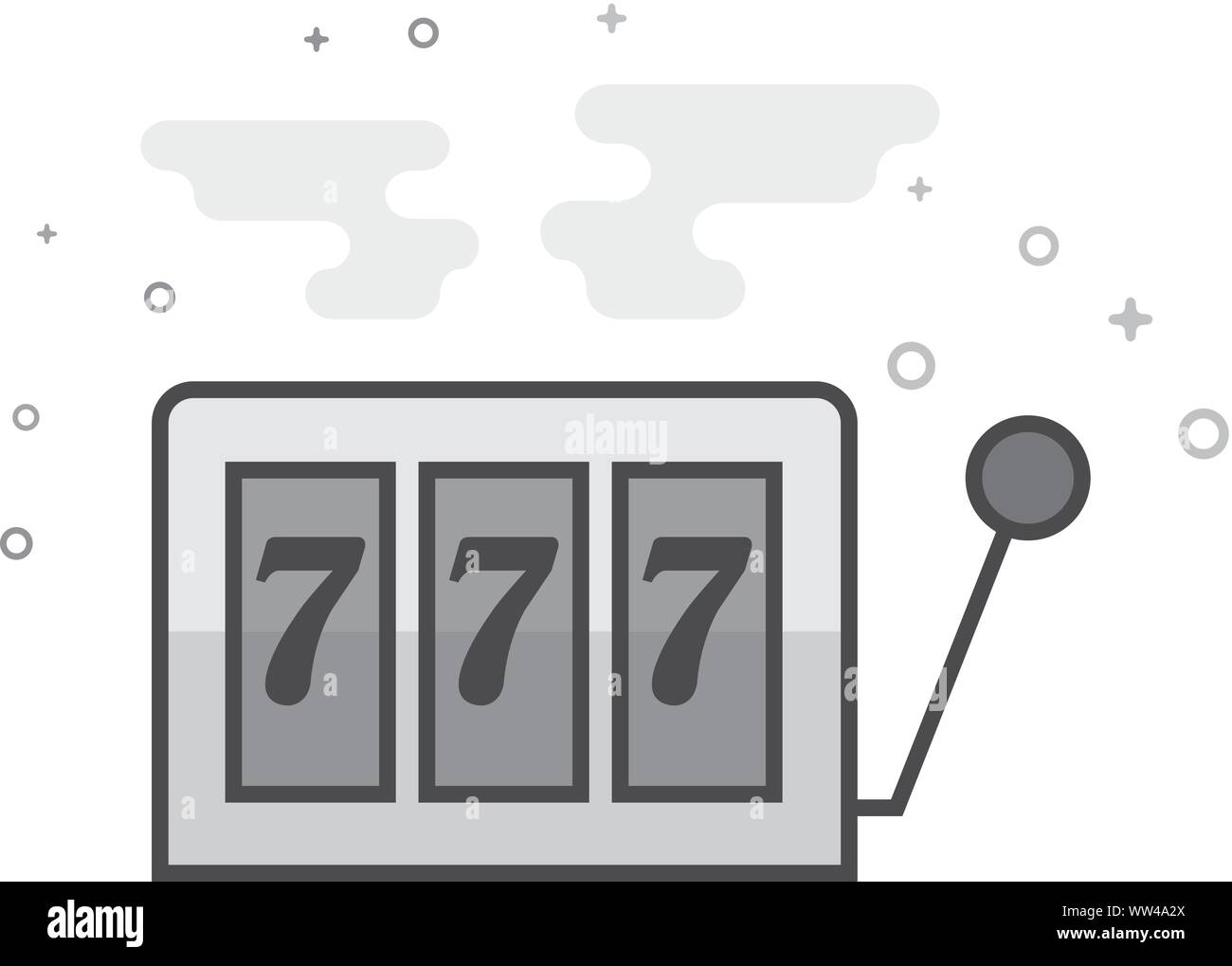 Jackpot icon in flat outlined grayscale style. Vector illustration ...