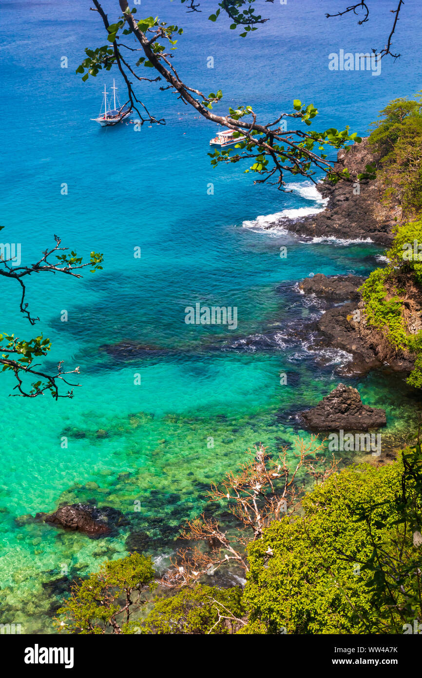 View of Baia do Sancho, one of the most beautiful beaches in the world ...