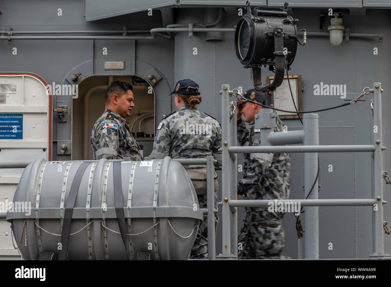 Station Pier, Melbourne, Australia. 13 September, 2019. HMAS Melbourne ...