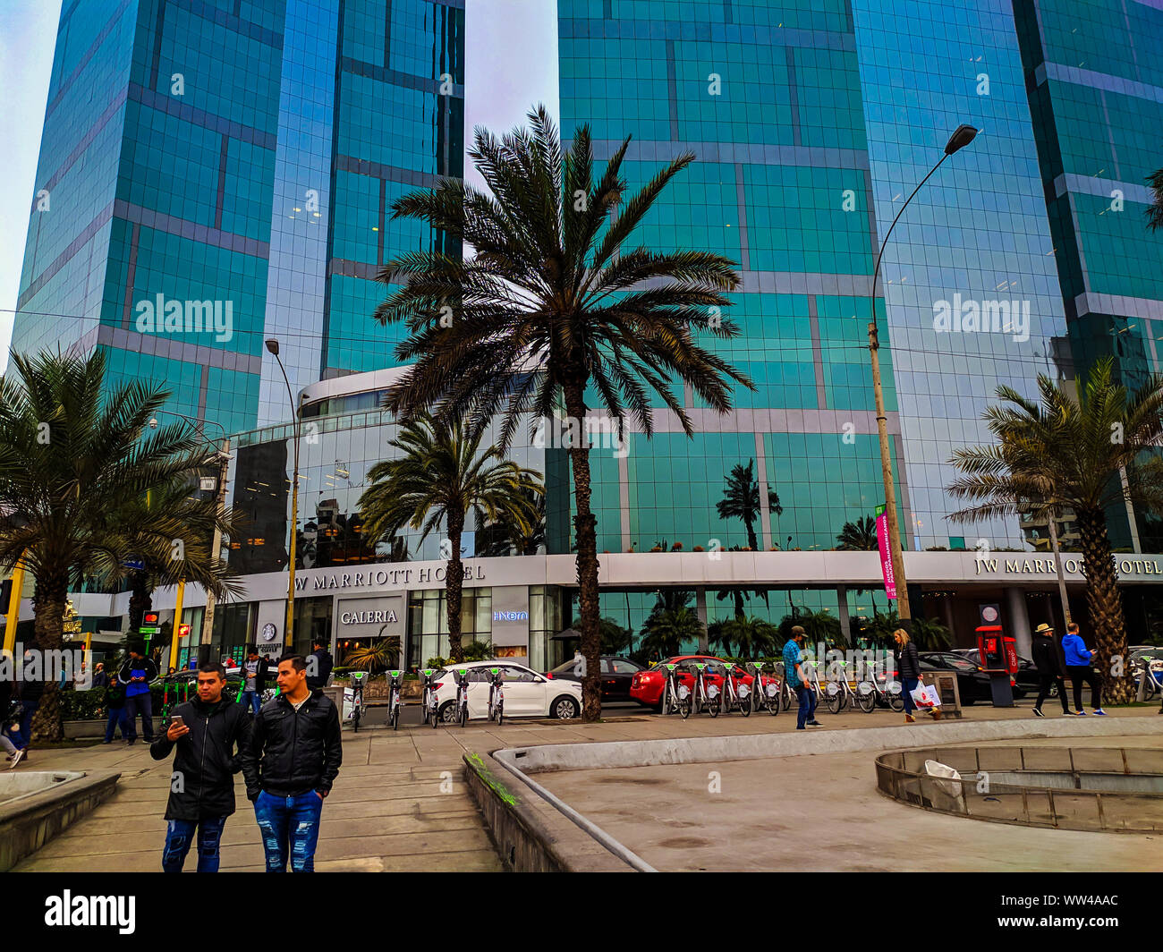 Marriott Hotel Lima and Larcomar mall Miraflores Peru Stock Photo - Alamy