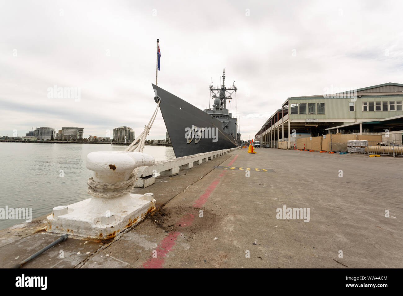 Station Pier, Melbourne, Australia. 13 September, 2019. HMAS Melbourne ...