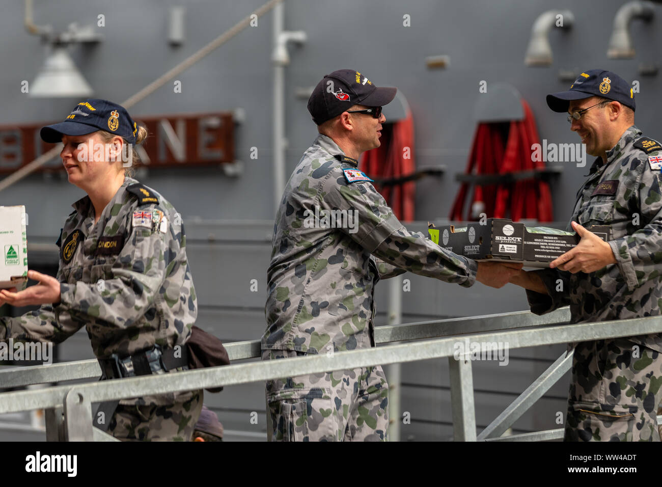 Station Pier, Melbourne, Australia. 13 September, 2019. HMAS Melbourne ...