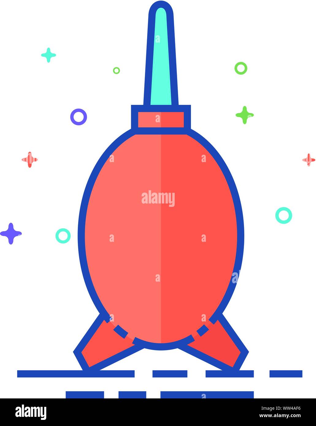Blower icon in outlined flat color style. Vector illustration Stock ...