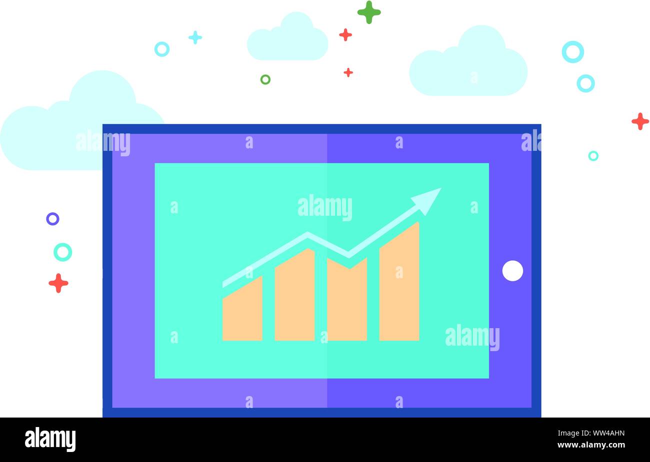 Network statistics color flat Cut Out Stock Images & Pictures - Alamy