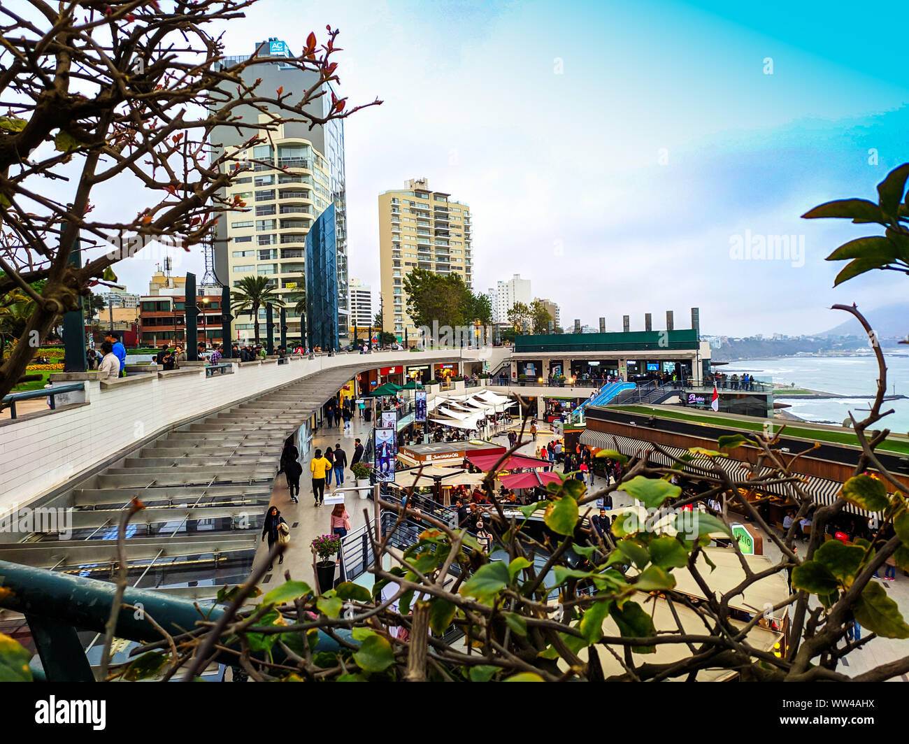 Marriott Hotel Lima and Larcomar mall Miraflores Peru Stock Photo - Alamy