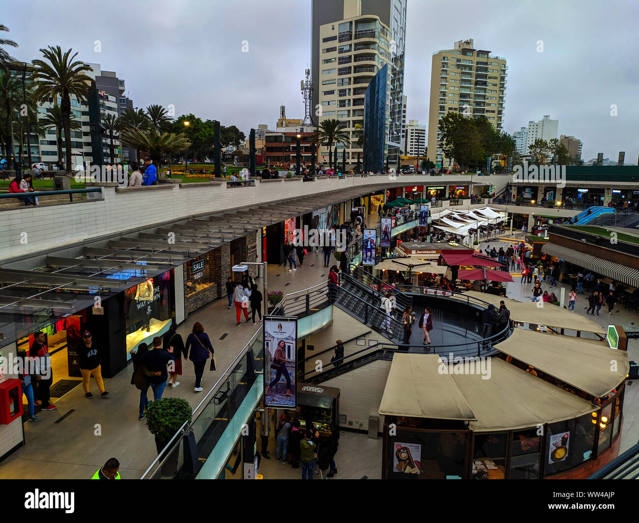 Marriott Hotel Lima and Larcomar mall Miraflores Peru Stock Photo - Alamy