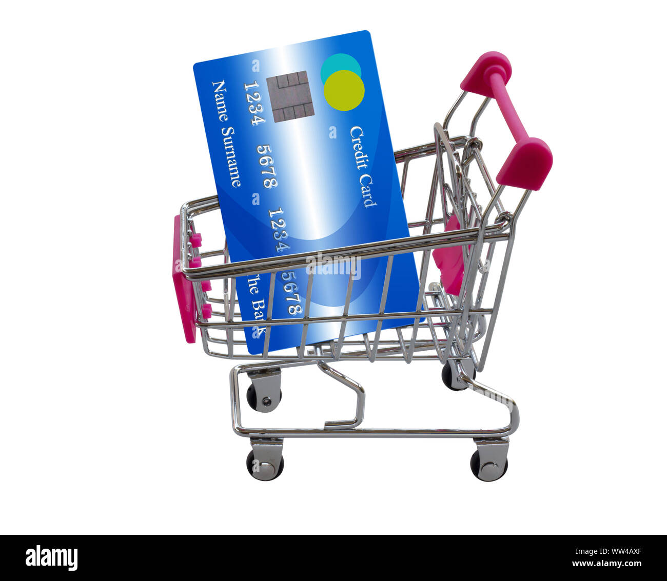 Shopping trolley card Cut Out Stock Images & Pictures - Alamy