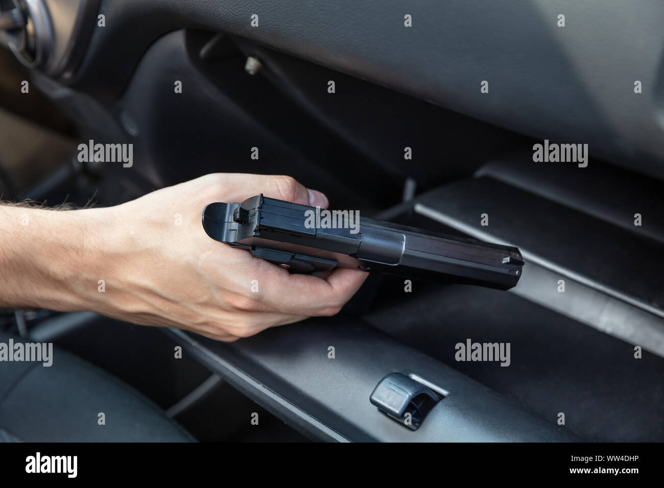 Man shooting handgun from car hi-res stock photography and images - Alamy
