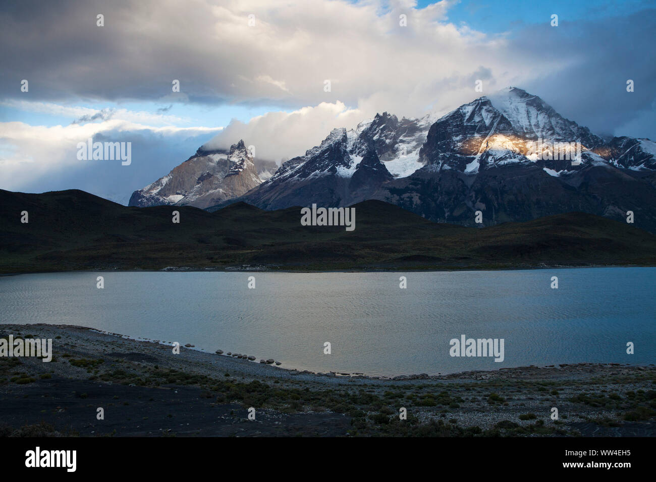 The Blue Massif in the Andes mountains, Torres del Paine National Park ...