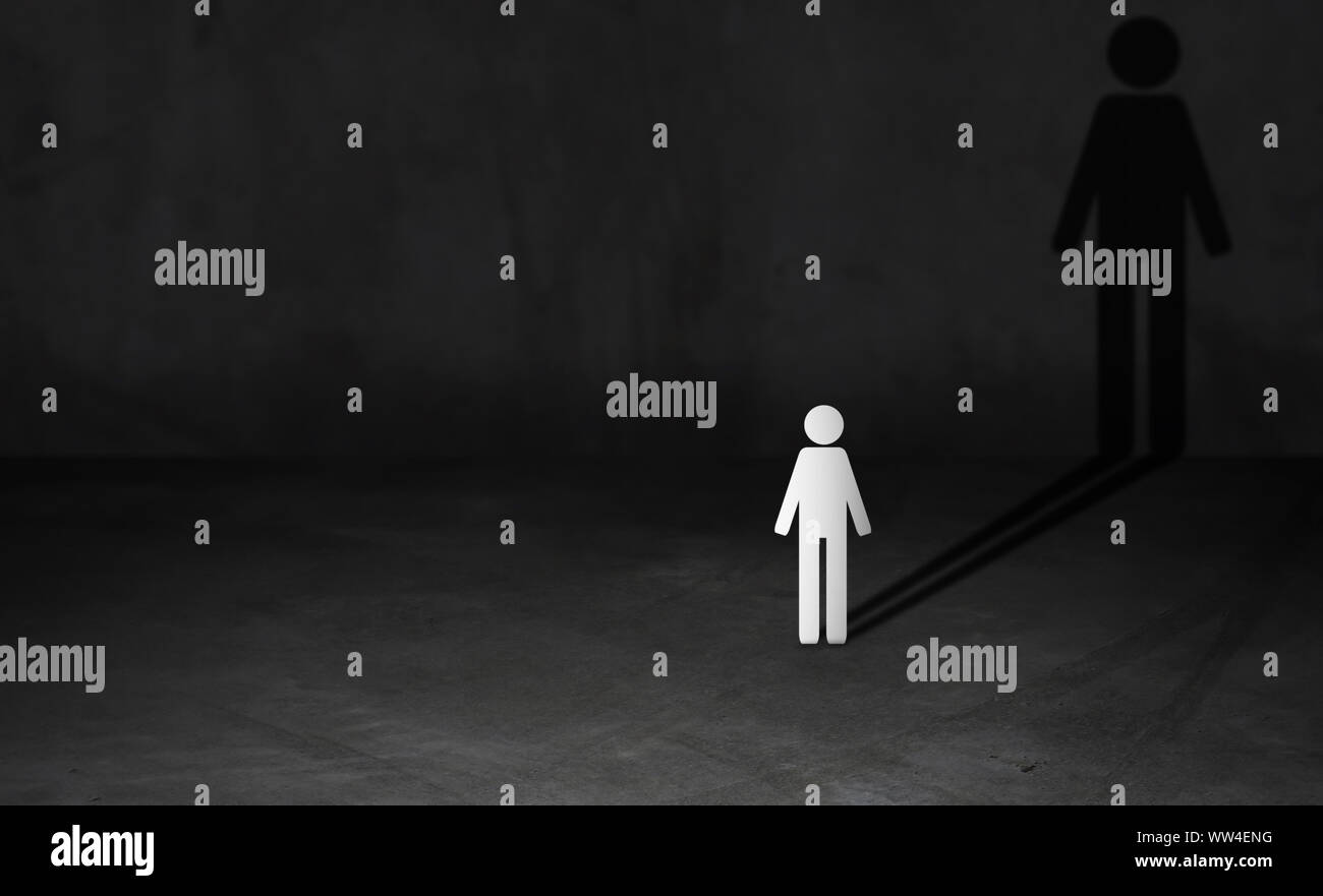 Business growth concept, people icon and growing shadow, financial ...