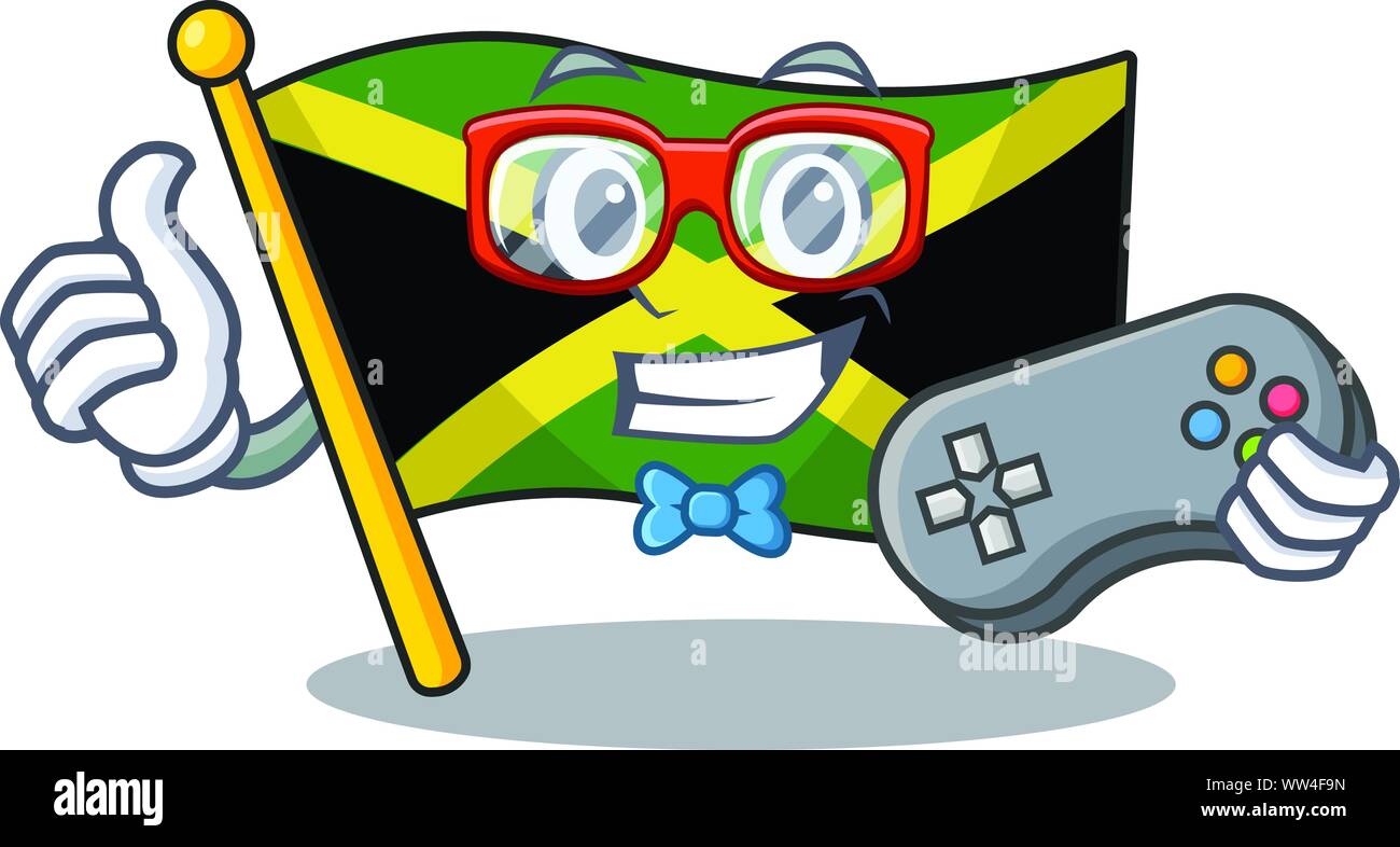 Gamer flag jamaica character shaped on mascot Stock Vector Image & Art ...