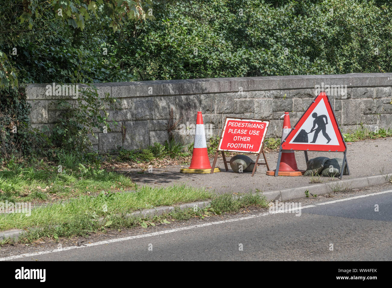 Road Works Warning Uk High Resolution Stock Photography and Images - Alamy