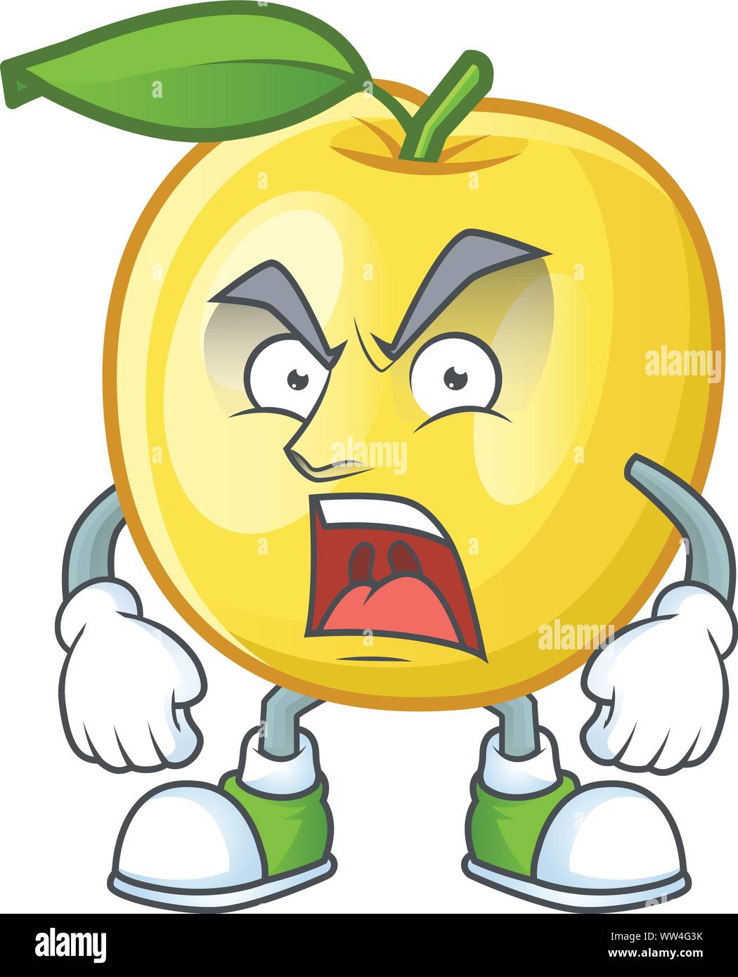 Angry apple design character hi-res stock photography and images - Alamy