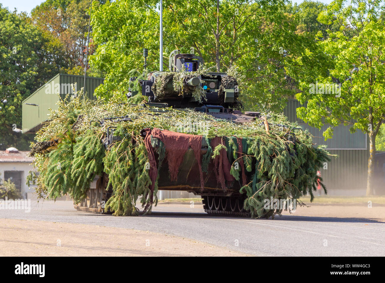 German army infantry fighting vehicle drives on tactical exercise at ...