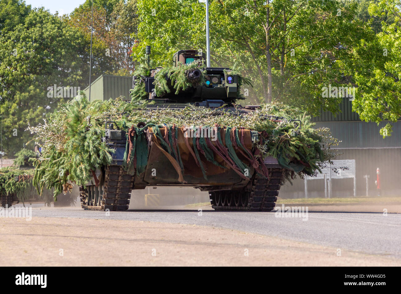 German army infantry fighting vehicle drives on tactical exercise at ...