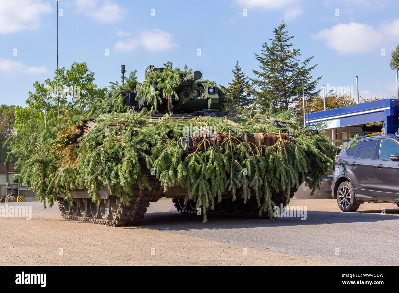 German army infantry fighting vehicle drives on tactical exercise at ...