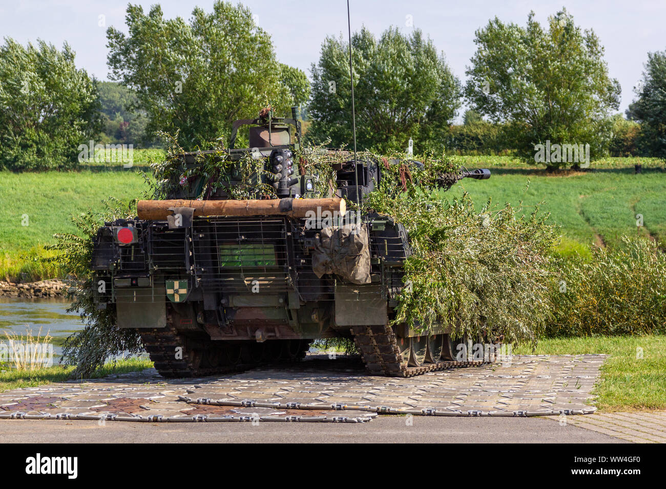 German army infantry fighting vehicle drives on tactical exercise at ...